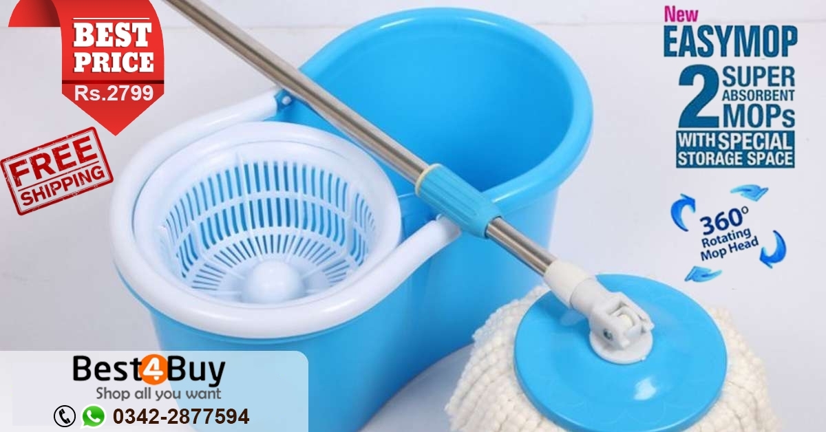 The 360 Degree Easy Mop - Double Drive Spin Mop - best4buy